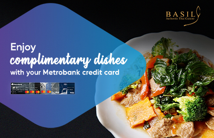 Get complimentary dishes at Basil