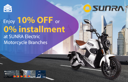 10% OFF or 0% installment at SUNRA