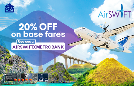 20% OFF on base fares at AirSWIFT