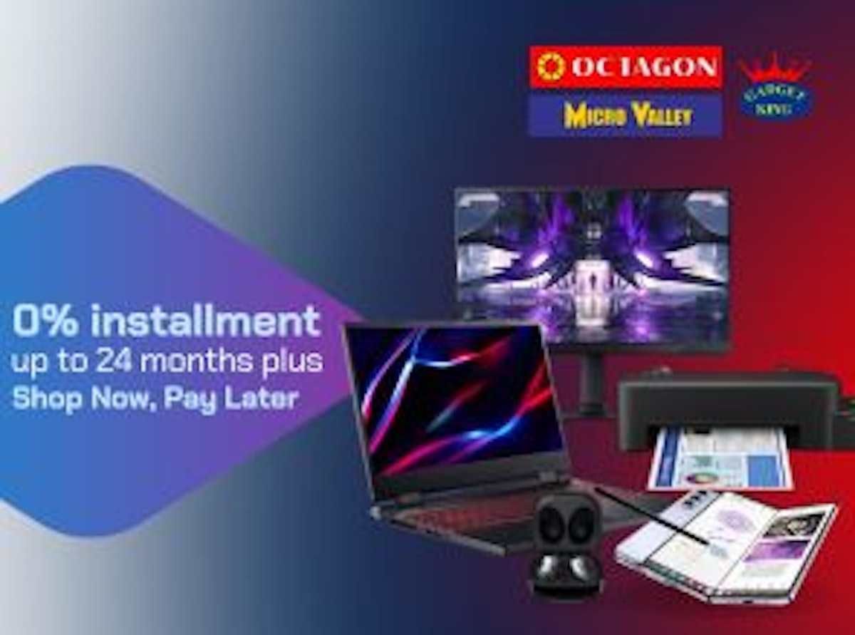 0% installment at Octagon, Micro Valley, and Gadget King