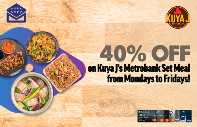 Get 40% OFF on Kuya J's Set Meal