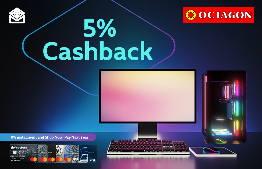 Get 5% Cashback at Octagon | Metrobank