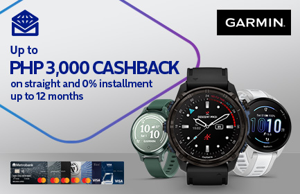 Up to PHP 3,000 cashback at GARMIN