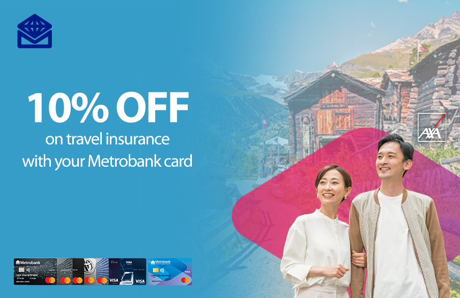 Enjoy 10% OFF travel insurance | Metrobank