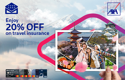 Enjoy 20% OFF travel insurance | Metrobank