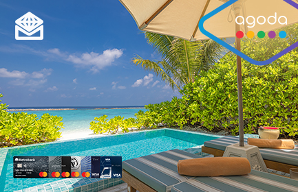 6% OFF plus PHP 2,500 cashback at Agoda | Metrobank